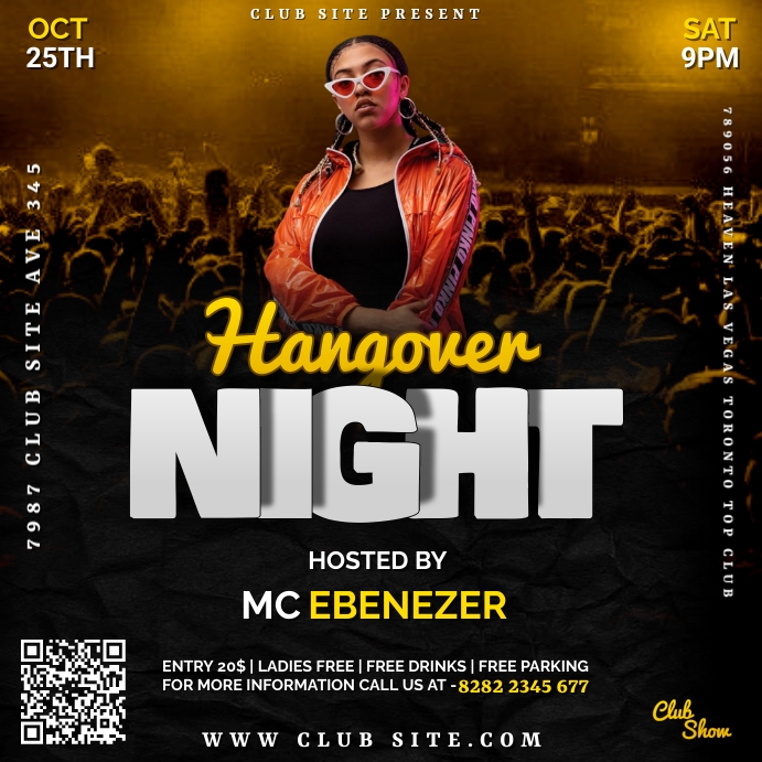 Plantilla de Hangover night flyer club | PosterMyWall