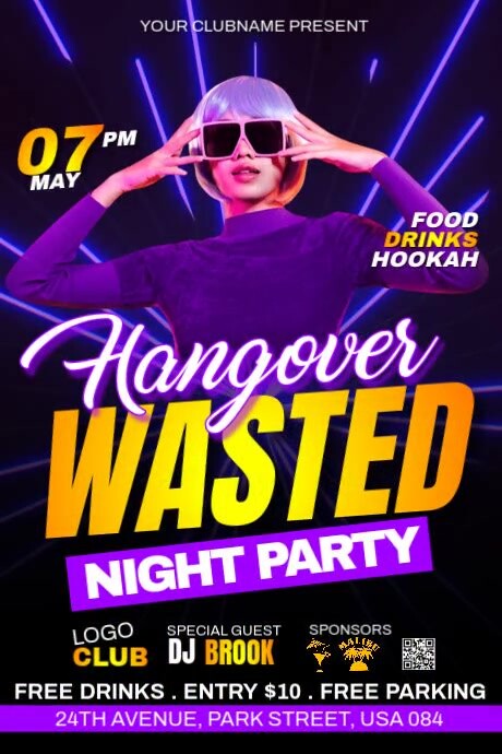 Hangover Night Party Ads Template | PosterMyWall