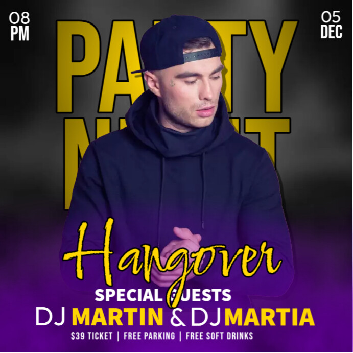 Hangover Night Party Template | PosterMyWall