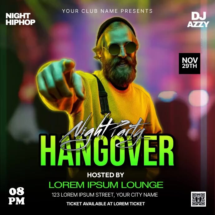Hangover Night Party Template | PosterMyWall