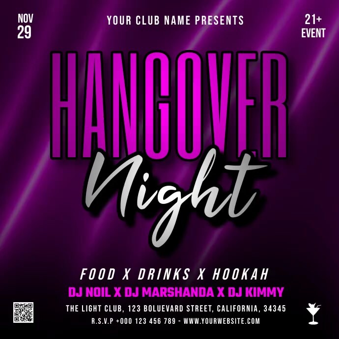 Hangover Night Party Template | PosterMyWall