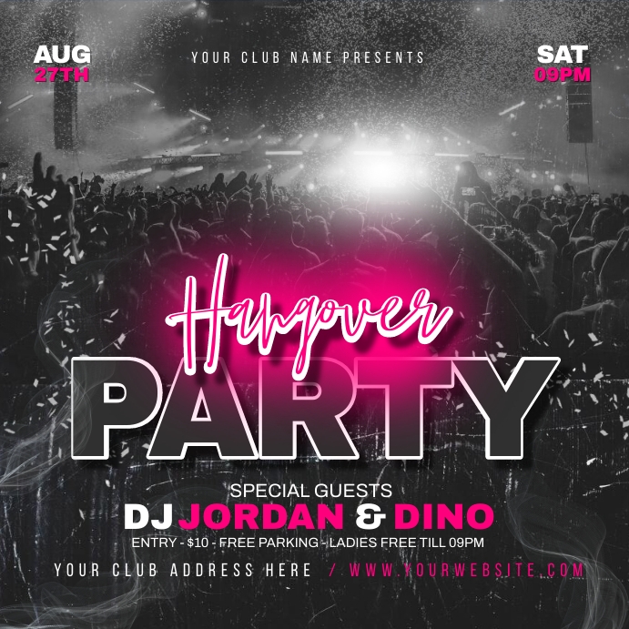 hangover party Template | PosterMyWall
