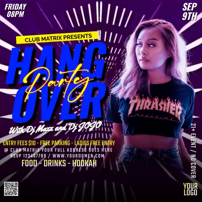 Hangover party Template | PosterMyWall