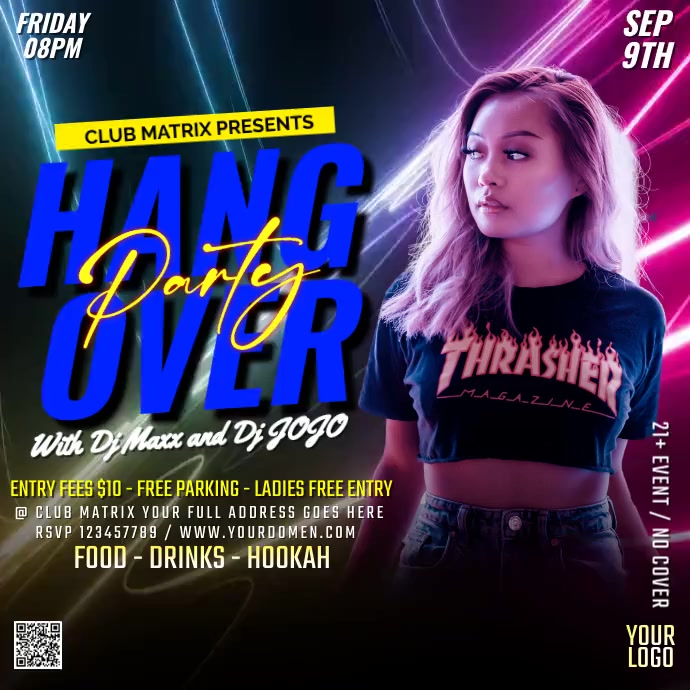 Hangover party Template | PosterMyWall