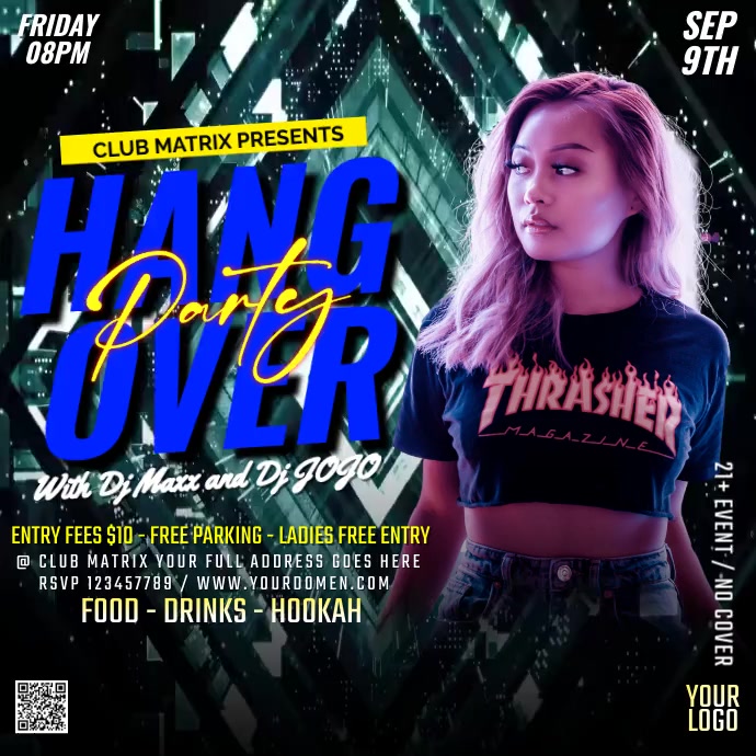 Hangover party Template | PosterMyWall