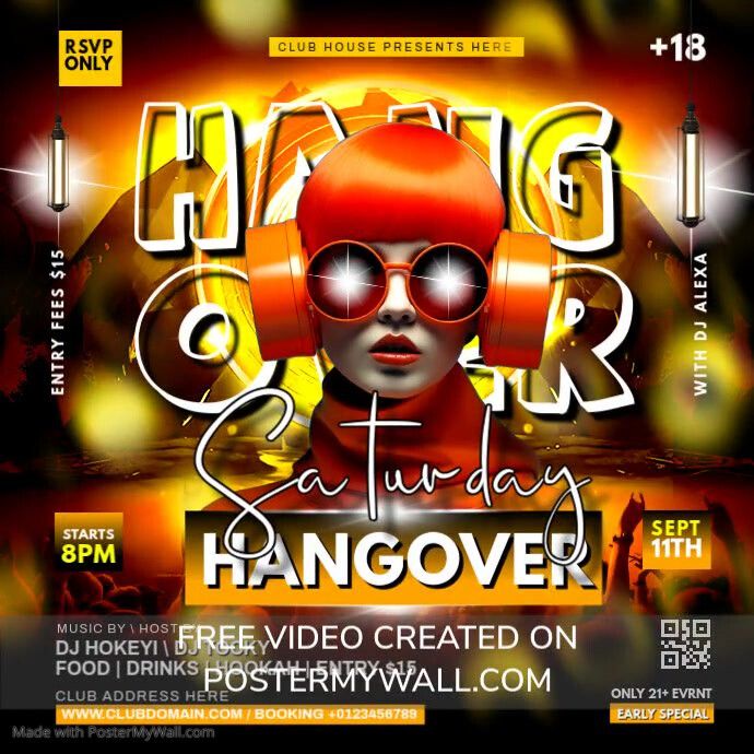 HANGOVER PARTY Template | PosterMyWall