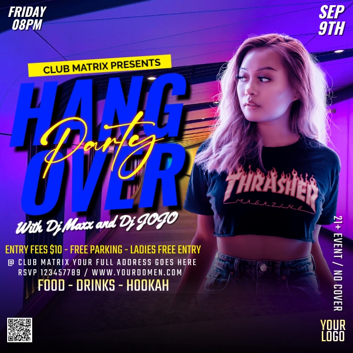 Hangover party Template | PosterMyWall