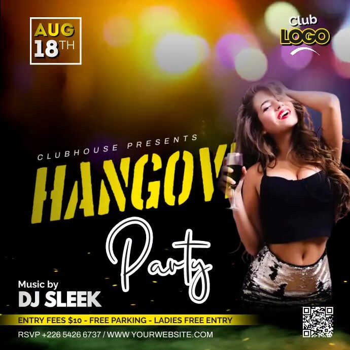 HANGOVER PARTY FLYER TEMPLATE POSTER | PosterMyWall