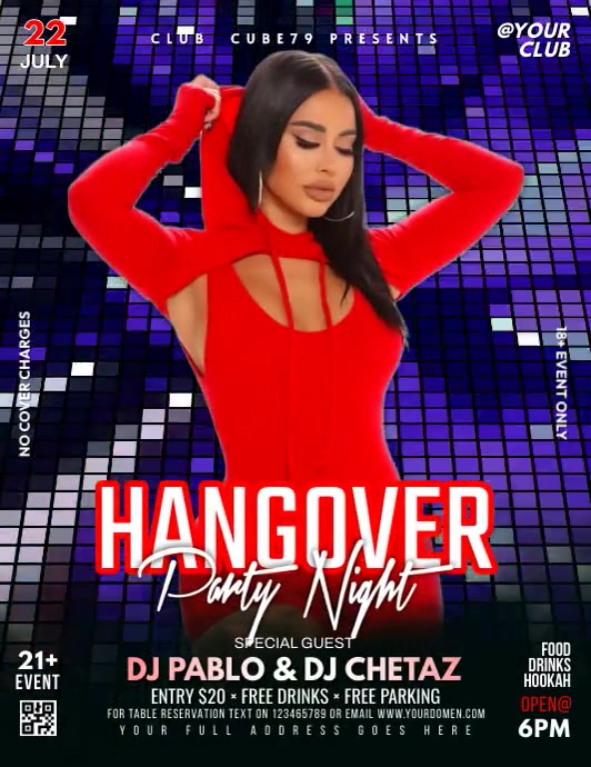Hangover party night Template | PosterMyWall