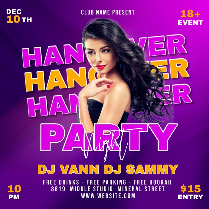 Hangover Party Night Template | PosterMyWall
