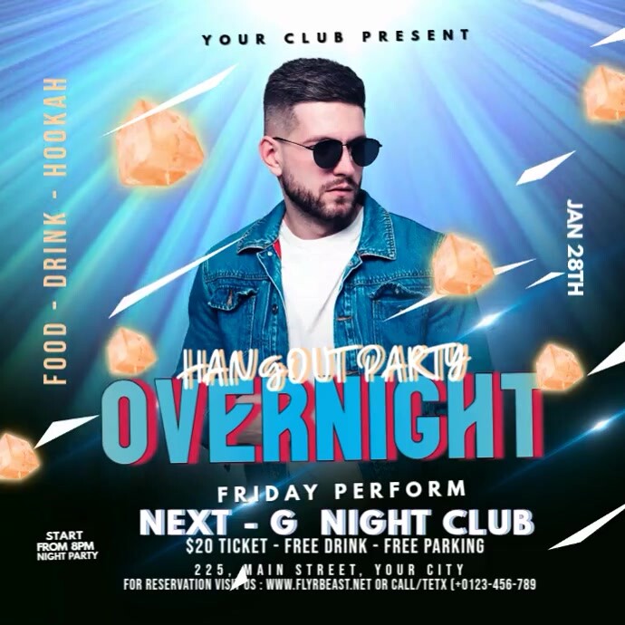 Hangover Party Overnight ads Template | PosterMyWall