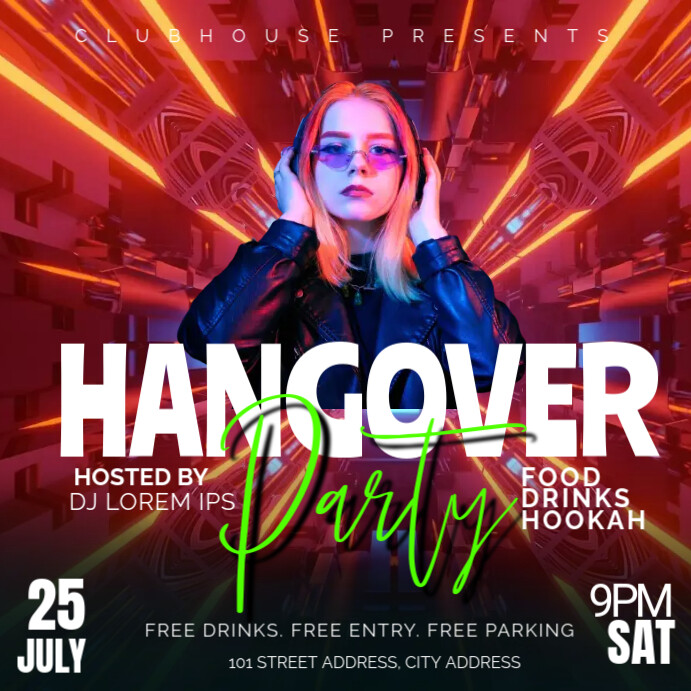 hangover party.a Template | PosterMyWall