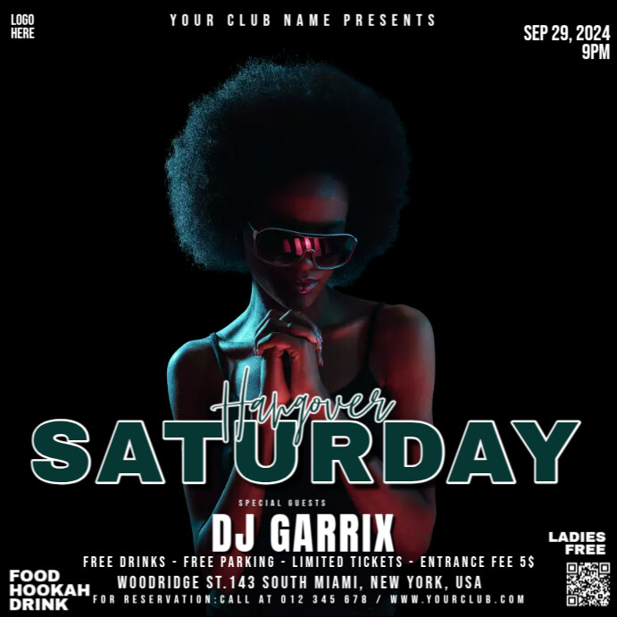 Hangover Saturday Template | PosterMyWall