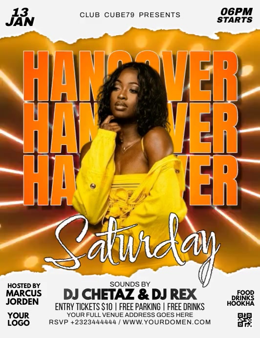 HANGOVER SATURDAY Template | PosterMyWall