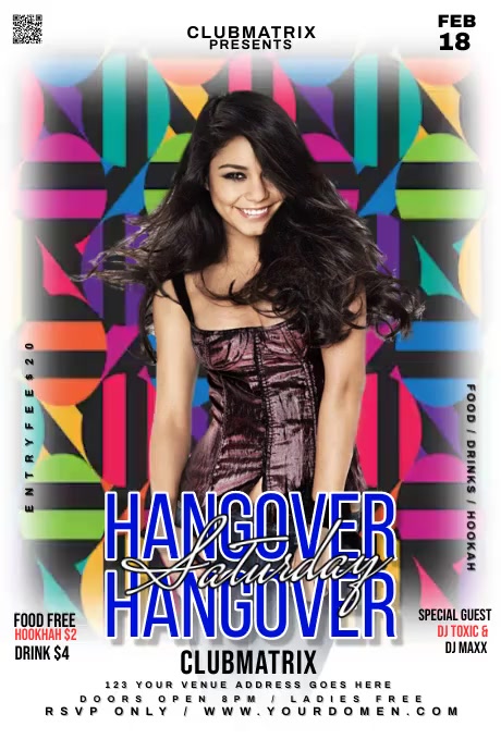 Hangover Saturday Template | PosterMyWall