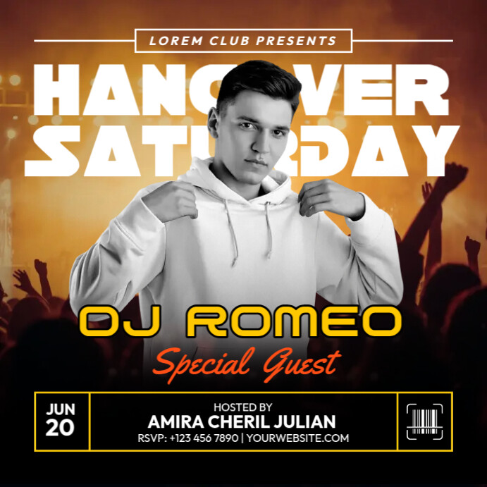 Plantilla de Hangover Saturday Party | PosterMyWall