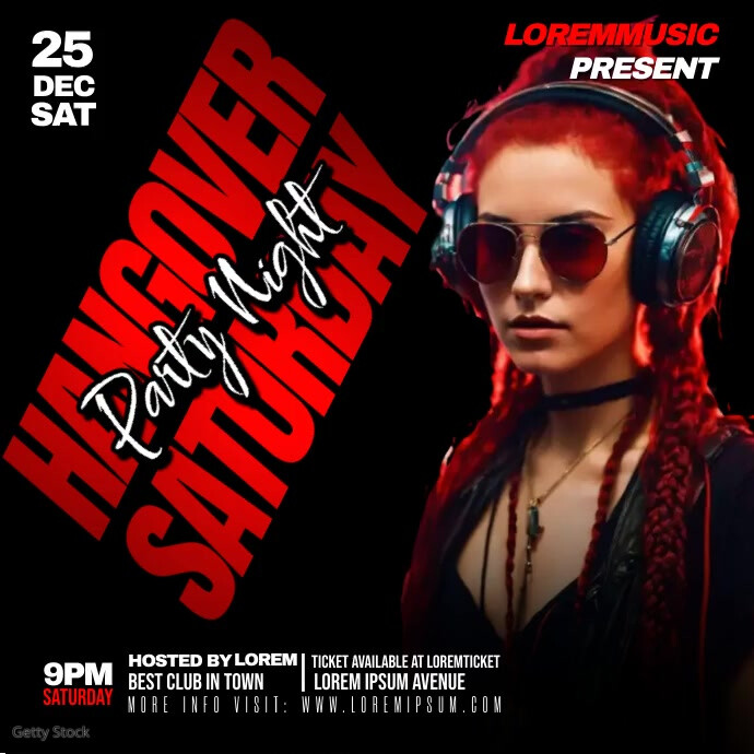 Hangover Saturday Party Template | PosterMyWall