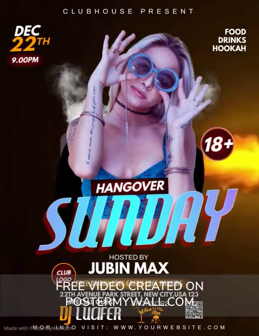 Copy of hangover sunday | PosterMyWall