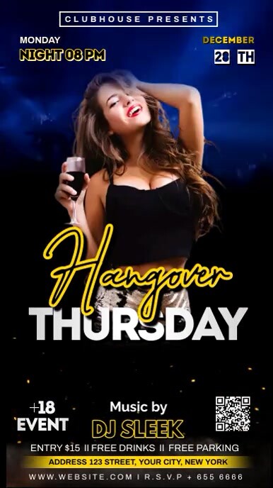 HANGOVER THURSDAY PARTY FLYER TEMPLATE | PosterMyWall