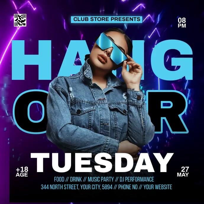 Plantilla de Hangover Tuesday Party Video | PosterMyWall