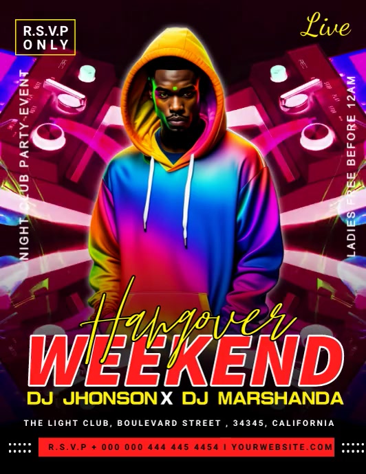 Hangover Weekend Party Video Template | PosterMyWall