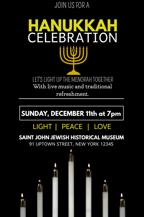 Copy of HANUKKAH CELEBRATION | PosterMyWall