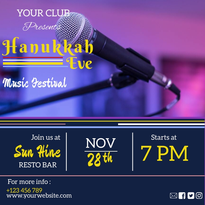 Hanukkah event Template | PosterMyWall