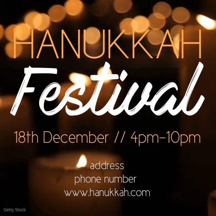 Hanukkah Festival Instagram Template | PosterMyWall
