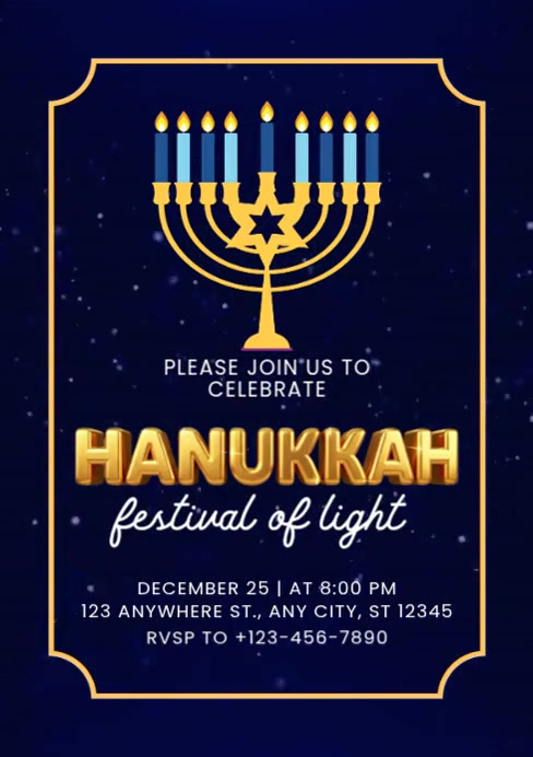 Hanukkah Festival Of Light Template | PosterMyWall