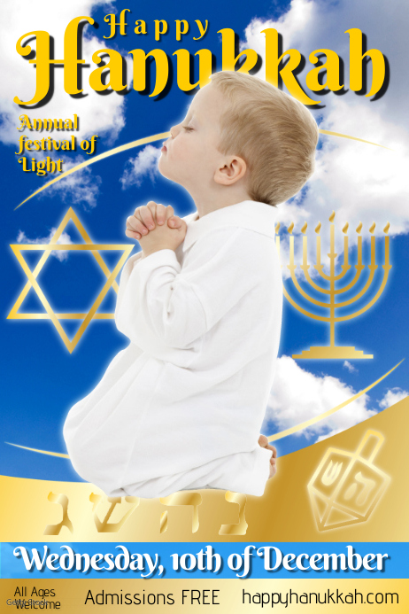 Hanukkah poster Template | PosterMyWall