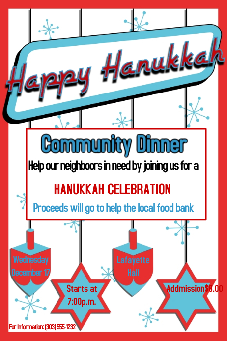 Hanukkah Poster Template | PosterMyWall