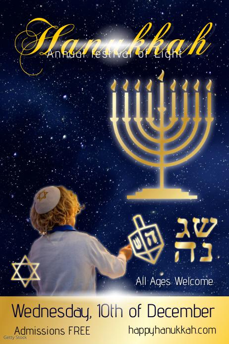 Hanukkah Poster Template | PosterMyWall