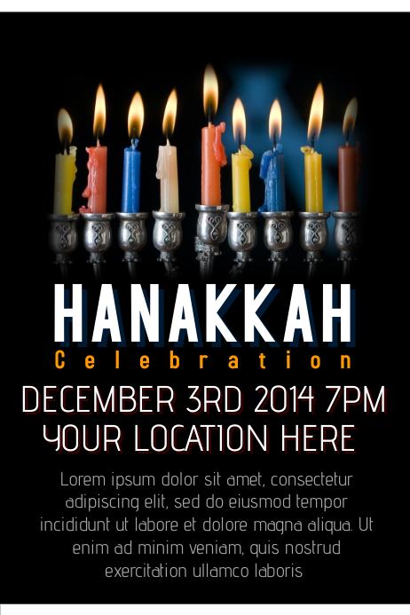 Hanakkah Template | PosterMyWall