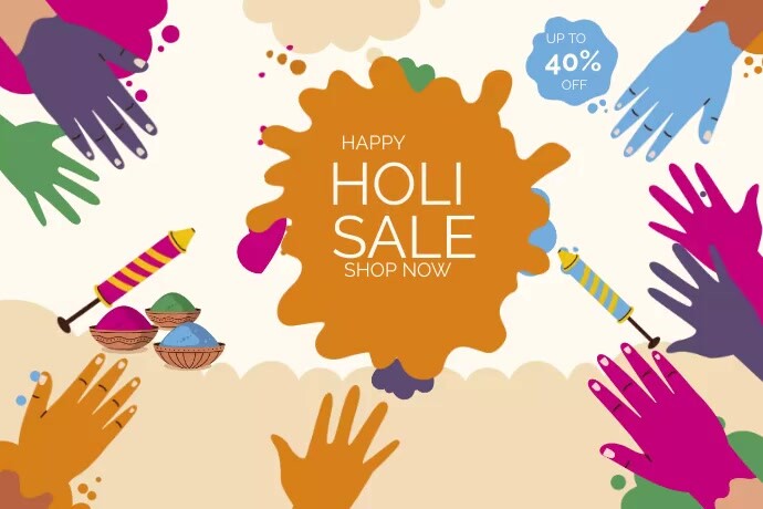 Happi Holi Sale Template | PosterMyWall