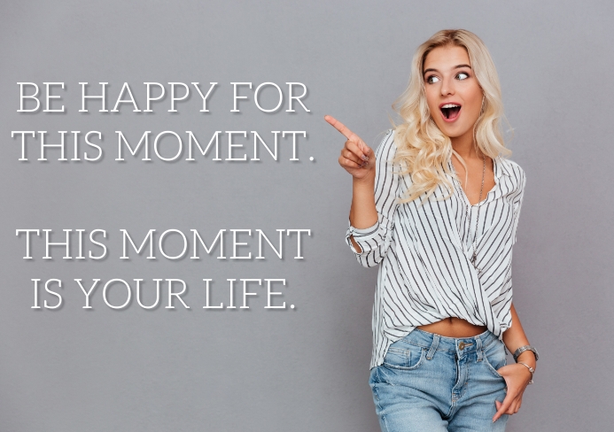 HAPPINESS AND LIFE QUOTE TEMPLATE | PosterMyWall