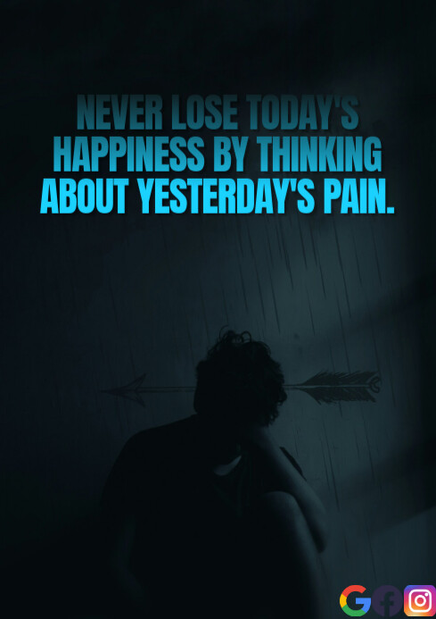 HAPPINESS AND PAIN QUOTE TEMPLATE | PosterMyWall