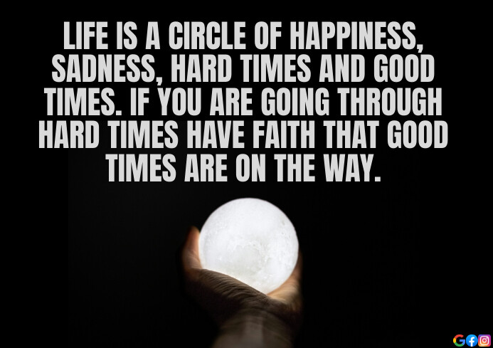 HAPPINESS AND SADDNESS QUOTE TEMPLATE | PosterMyWall