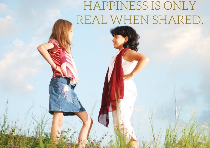 HAPPINESS AND SHARED QUOTE TEMPLATE | PosterMyWall