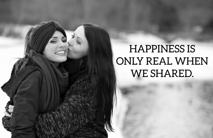 HAPPINESS AND SHARED QUOTE TEMPLATE | PosterMyWall