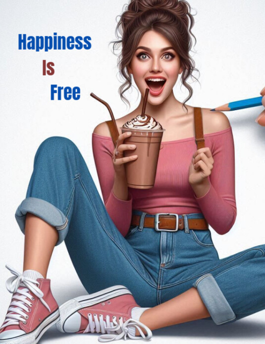 Happiness is free Template | PosterMyWall