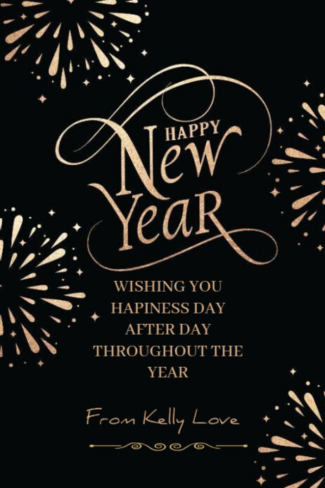 Copy of happpy new year card | PosterMyWall