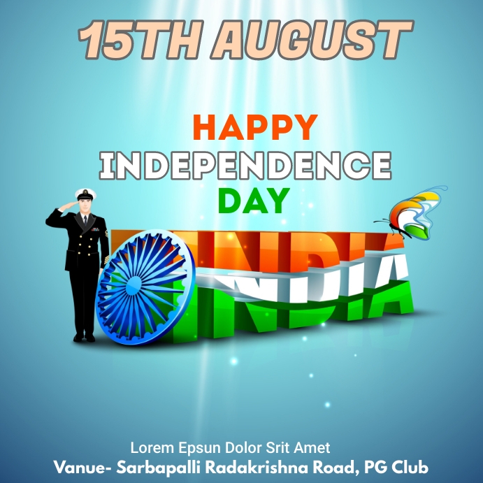 Copy of happy 15 august | PosterMyWall