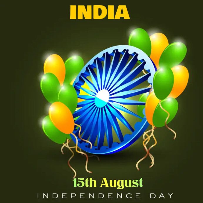 happy 15 august Template | PosterMyWall