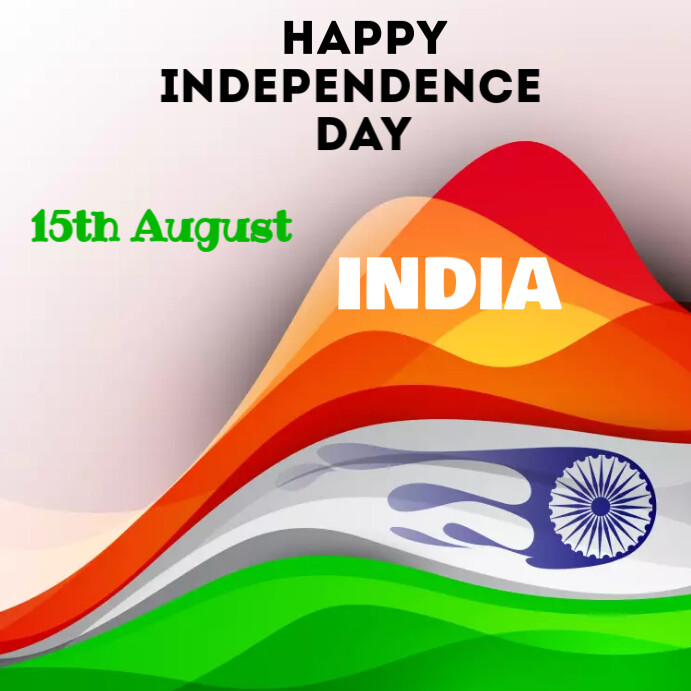 happy 15 august Template | PosterMyWall