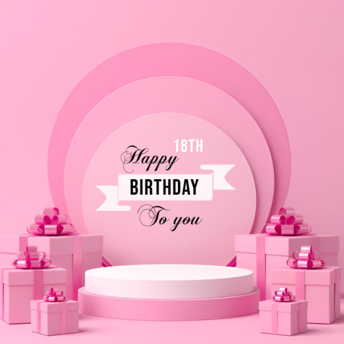 Happy 18th birthday poster design Template | PosterMyWall