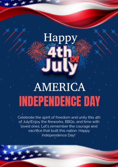 Happy 4th of July america independence day Template | PosterMyWall