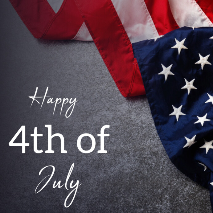 Happy 4th of July Instagram post online greeting cards Template ...