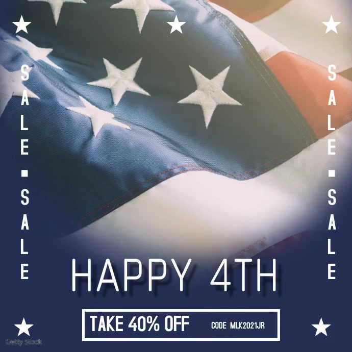 Happy 4th of July Sale Retail Ad Template | PosterMyWall
