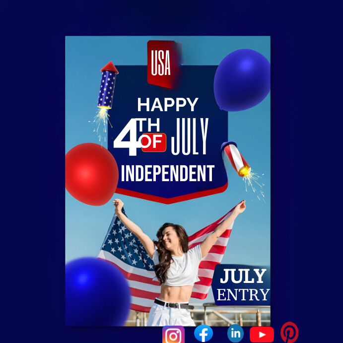 Modèle Happy 4th of the independent | PosterMyWall