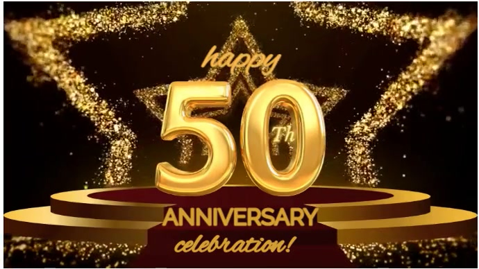 Happy 50th anniversary video digital display Template | PosterMyWall